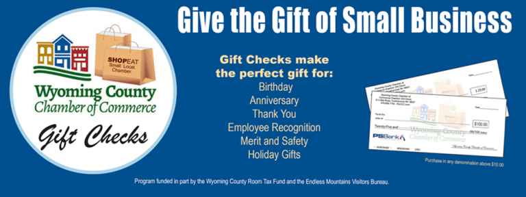 CHAMBER GIFT CHECK PROGRAM - Wyoming County Chamber of Commerce